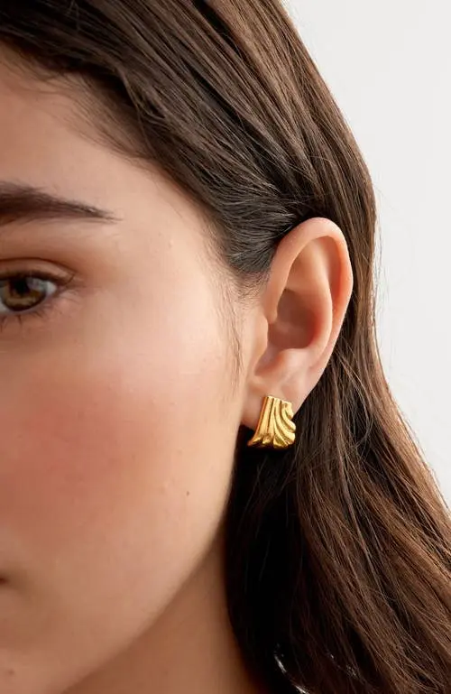 KATIE LOXTON Era Oversized Stud Earrings With Textured Finish