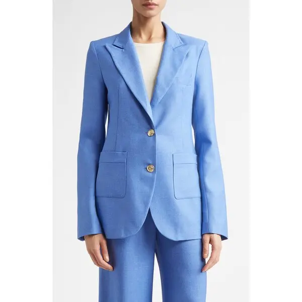 St. John Wool And Silk Basket Weave Jacket