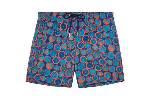 HOM Trapani Beach Board/boxer Shorts - Navy Print