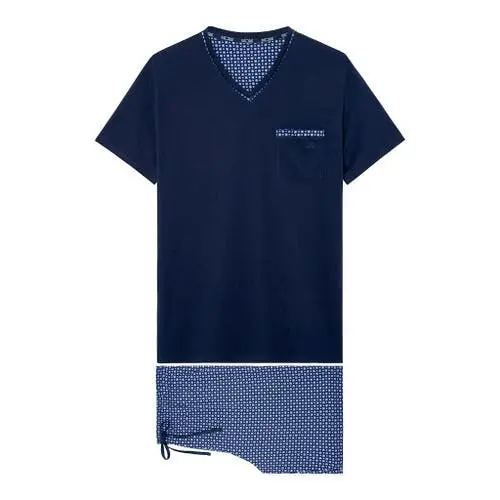 HOM Hampton Short Pajama Set - Navy Print