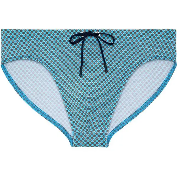 HOM Cappuccino Swim Mini Briefs - Blue Print