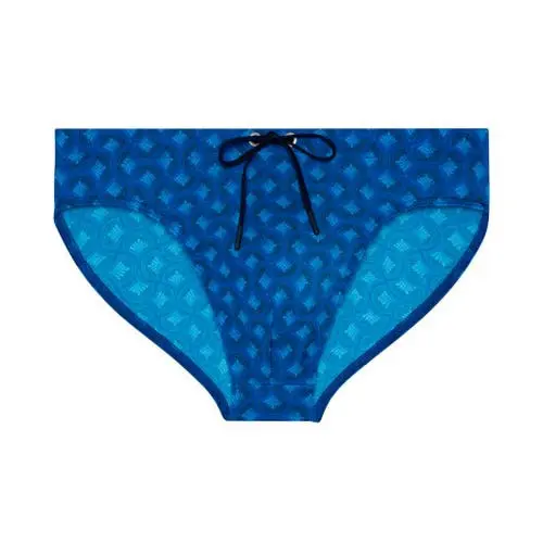 HOM Trinacria Swim Mini Brief - Navy Print