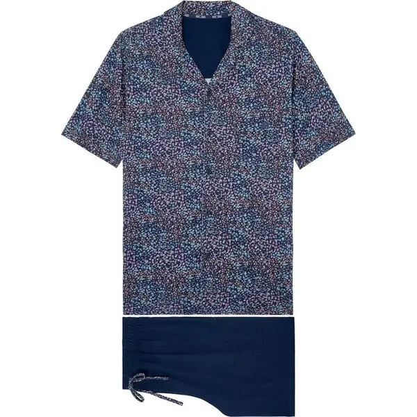 HOM Vineyard Short Pajama Set - Navy Print