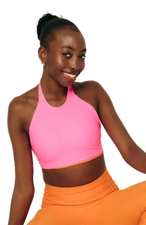 Tutublue Reversible Halter Swim Top - Hot Neon Pink
