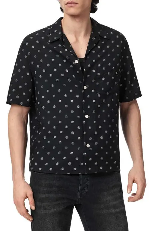 ALLSAINTS Upton Short Sleeve Button-up Shirt - Jet Black