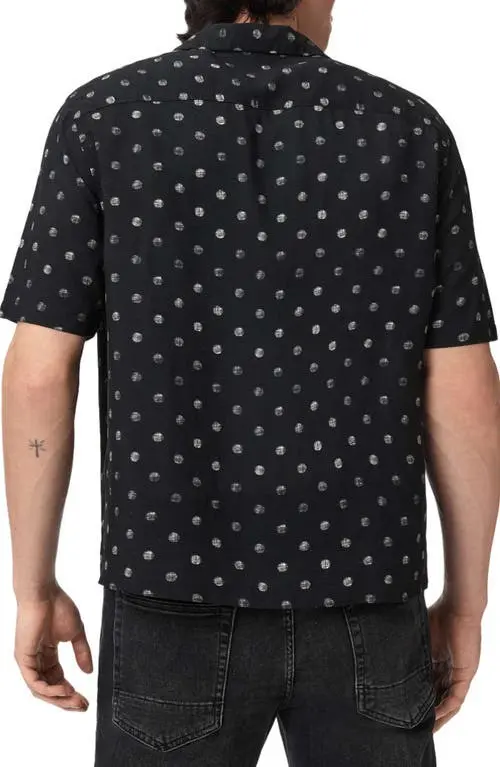 ALLSAINTS Upton Short Sleeve Button-up Shirt - Jet Black