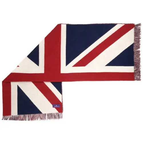 PRINCE OF SCOTS Union Jack Merino Wool Throw