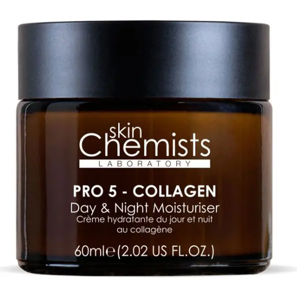 SKIN CHEMISTS Pro-5 Collagen Day & Night Moisturiser 60ml For Loss Of Firmness - White