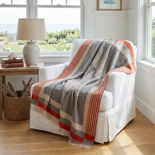 PRINCE OF SCOTS Savanna Equestrian Reversible Throw56" X 72