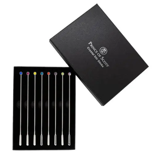 PRINCE OF SCOTS Bright Gem Crystal Cocktail Stir Sticks