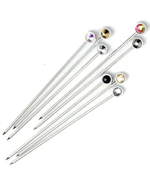 PRINCE OF SCOTS Gem Crystal Cocktail Picks - Gold