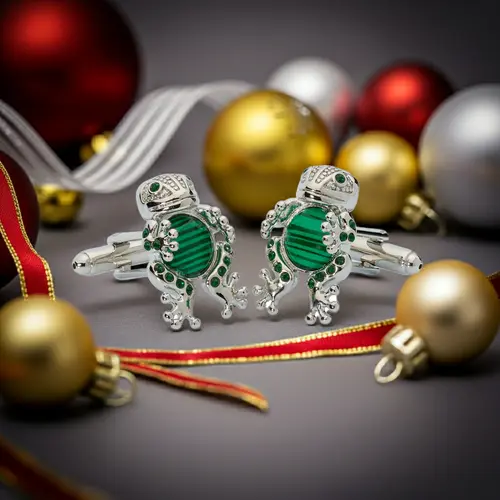 PRINCE OF SCOTS Emerald Frog Prince Cufflinks