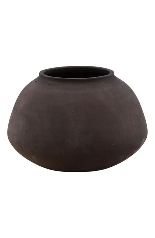 DOVETAIL FURNITURE Aria Cement Outdoor Vase - Brown