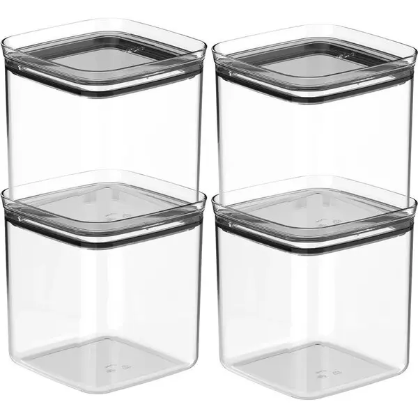 OU Airtight Stackable Food Storage Container Set With Leak Proof Lid