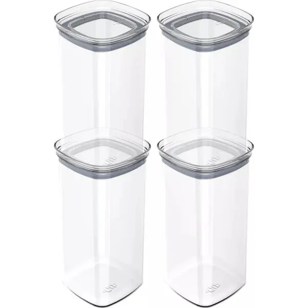 OU Airtight Stackable Food Storage Container Set With Leak Proof Lid