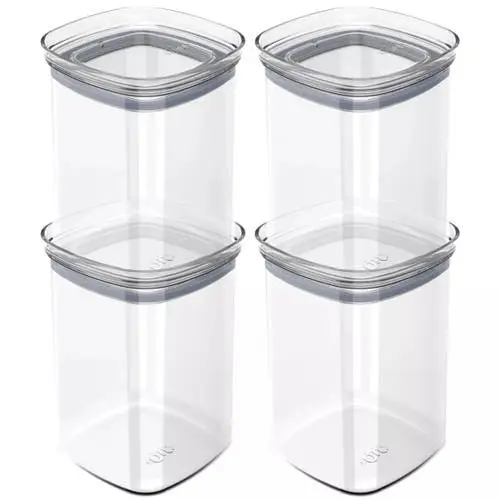 OU Airtight Stackable Food Storage Container Set With Leak Proof Lid