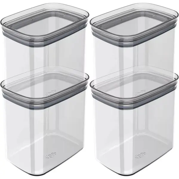 OU Airtight Stackable Food Storage Container Set With Leak Proof Lid