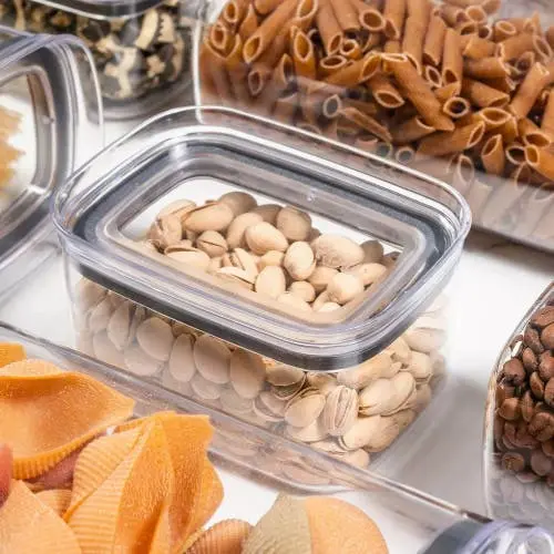OU Airtight Stackable Food Storage Container Set With Leak Proof Lid