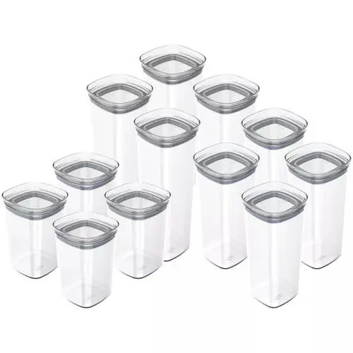 OU Airtight Stackable Food Storage Container Set With Leak Proof Lid