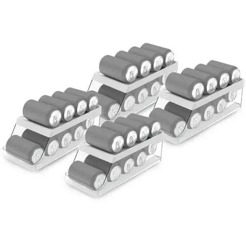 OU Rolling Bpa Free Can Dispenser Organizer 4 Piece Set - Clear