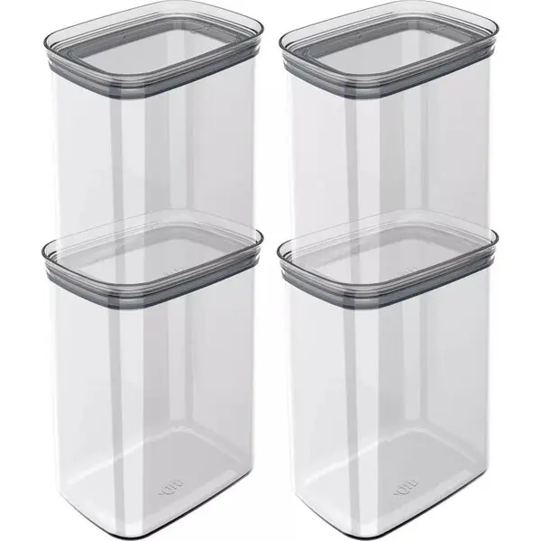 OU Airtight Stackable Food Storage Container Set With Leak Proof Lid