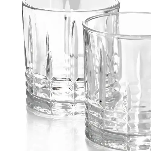 MARTHA STEWART EVERYDAY Calista 4 Piece 11.5 Ounce Double Old Fashioned Glassware Set
