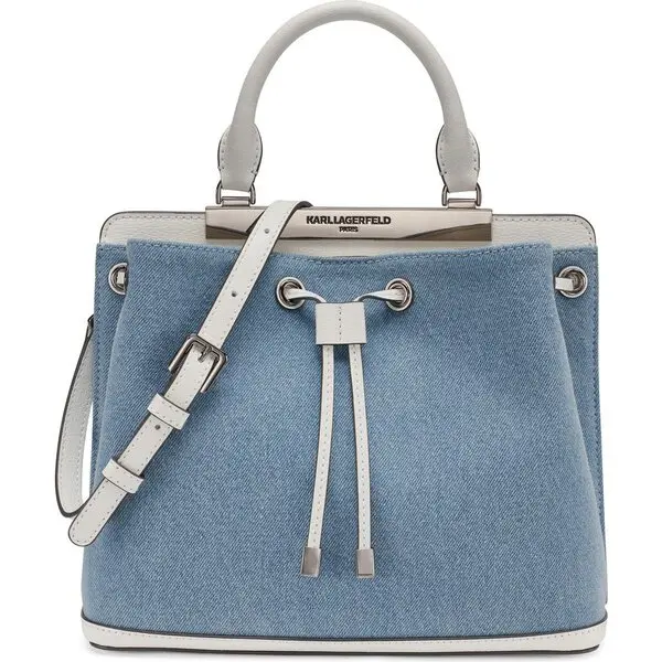 Karl Lagerfeld Paris Evelina Denim Bucket - Light Denim