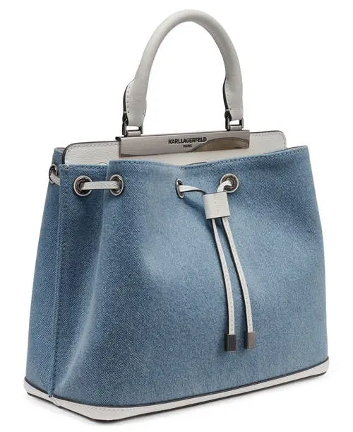 Karl Lagerfeld Paris Evelina Bucket Bag - Light Denim