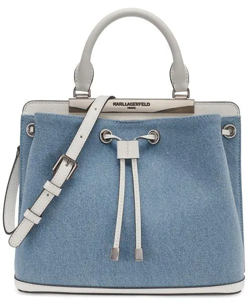 Karl Lagerfeld Paris Evelina Bucket Bag - Light Denim