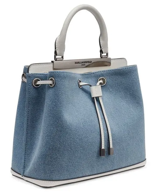 Karl Lagerfeld Paris Evelina Bucket Bag - Light Denim