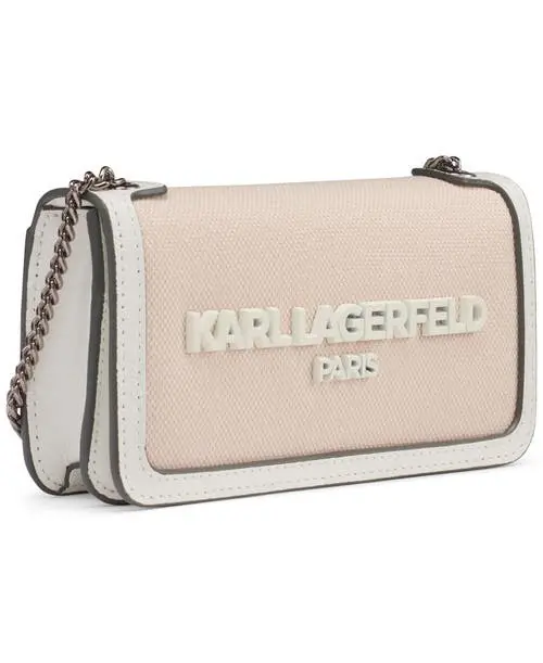 Karl Lagerfeld Paris Kosette Canvas Shoulder Bag - Pink