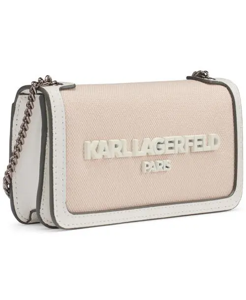 Karl Lagerfeld Paris Kosette Canvas Shoulder Bag - Pink