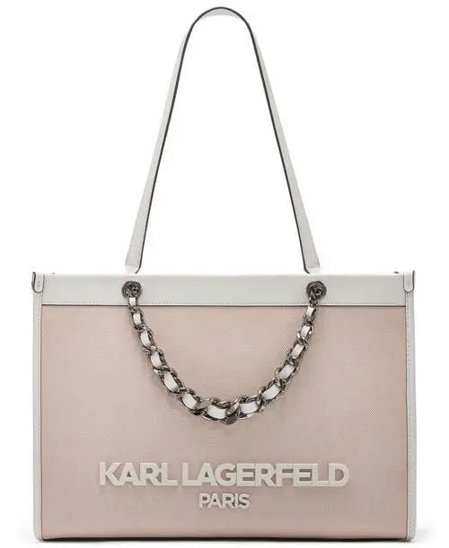 Karl Lagerfeld Paris Savoie Canvas Tote - Light Pink
