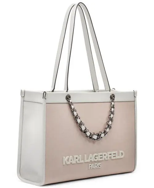 Karl Lagerfeld Paris Savoie Canvas Tote - Light Pink