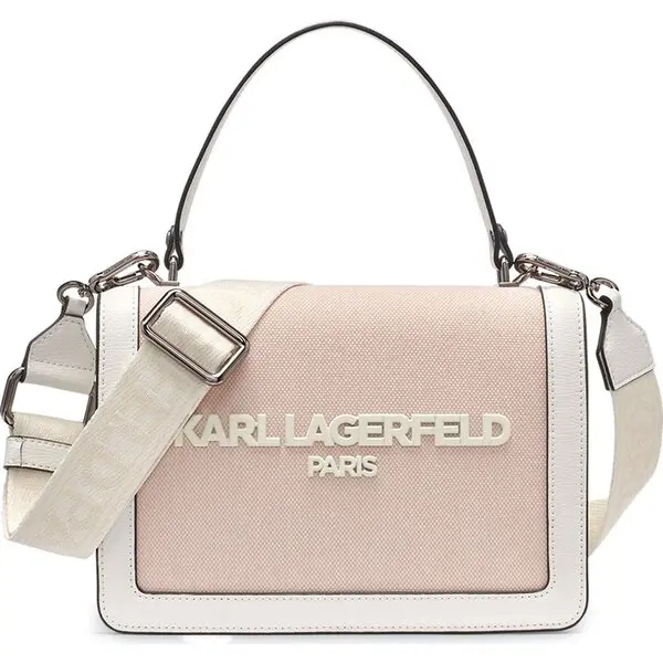 Karl Lagerfeld Paris Simone Canvas Satchel - Pink/canvas