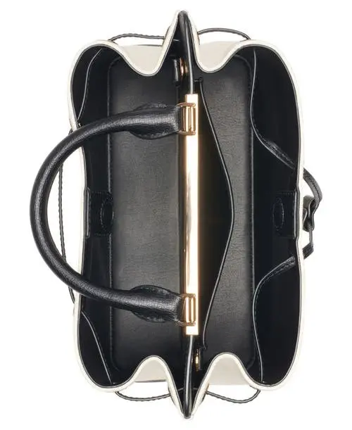 Karl Lagerfeld Paris Evelina Canvas Bucket Bag - Natural/black