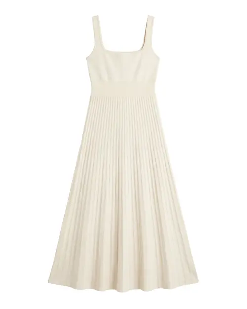 LOVE ALL TENNIS Eden Sheer Knit Midi Dress - Ivory