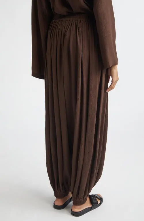 Michael Kors Sarouel Silk Seersucker Trousers