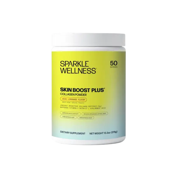 SPARKLE WELLNESS Skin Boost Plus Verisol Bioactive Collagen Peptides Acai Lemonade 50 Servings - One-color