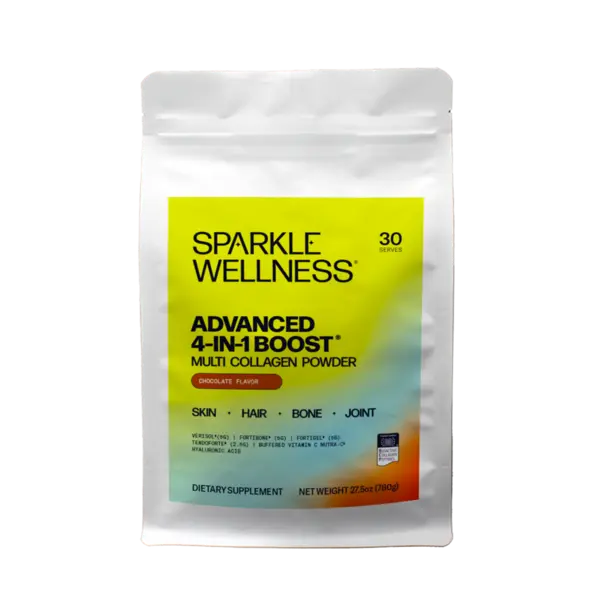 SPARKLE WELLNESS Advanced 4 In 1 Boost Multi Collagen Powder Chocolate - One-color