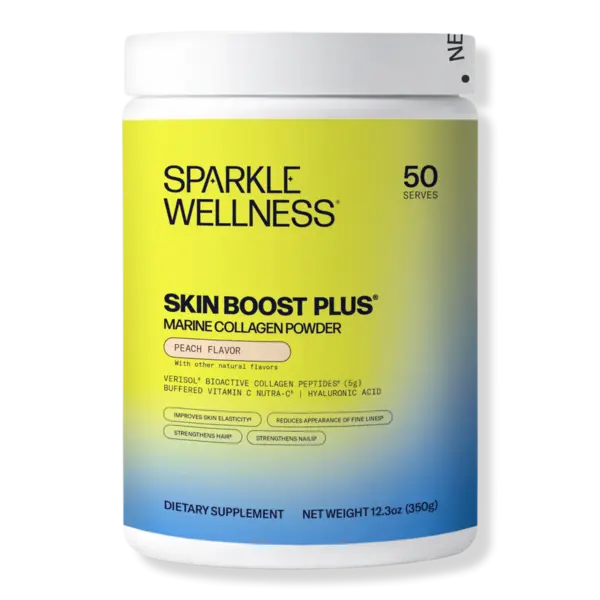 SPARKLE WELLNESS Marine Skin Boost Plus With Verisol Bioactive Collagen Peptides Peach 50 Servings - One-color
