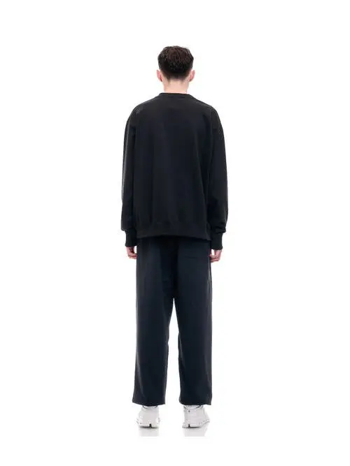 VOWELS Icon Spell Out Crewneck - Black
