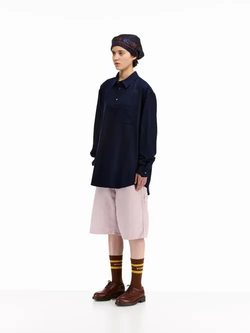 VOWELS Pullover Shirt - Navy