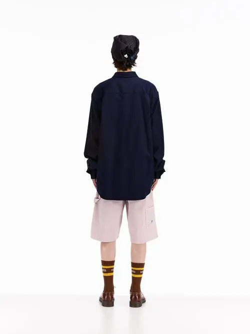 VOWELS Pullover Shirt - Navy