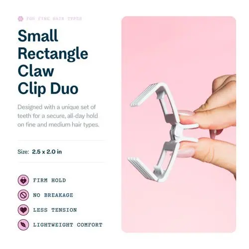 GIMME BEAUTY Rectangle Claw Clip Duo