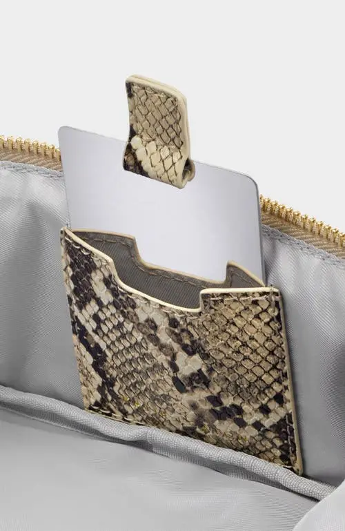 KATIE LOXTON Fold-out Mirror Make Up Bag - Faux Snake