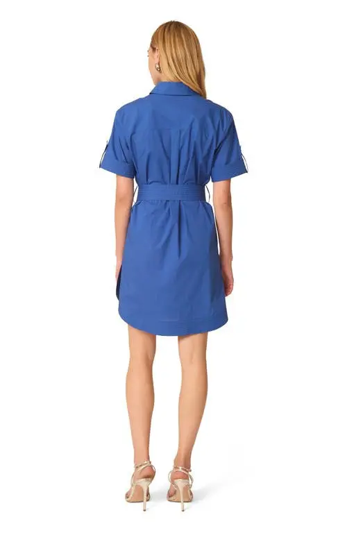GILNER FARRAR Marlee Belted Cotton Shirt Dress