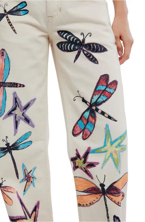 Free People Tennessee Trompe L'oeil Print Jeans