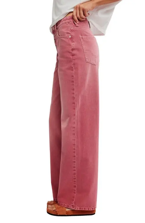 Free People Nia Exposed Button Boyfriend Jeans