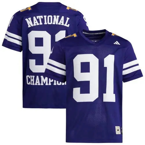 Adidas Washington Huskies 1991 National Championship Icon Football Jersey - Purple